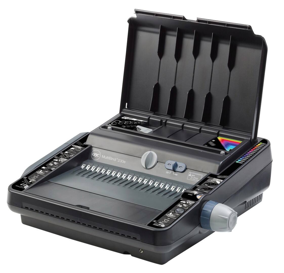 GBC MultiBind 230E Elektrisch CombBind/WireBind Bindegerät 450 Blatt ...